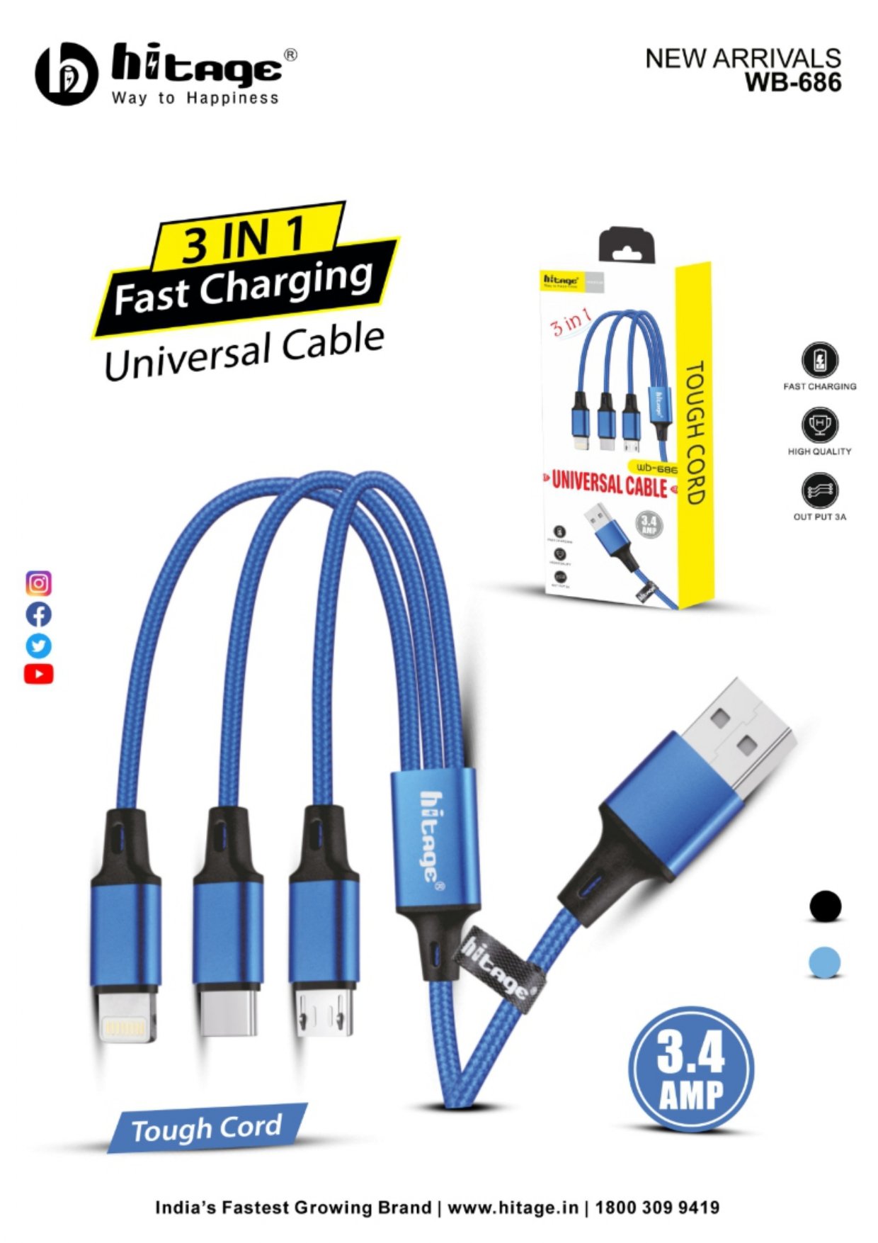 Hitage WB-686 Data Cable