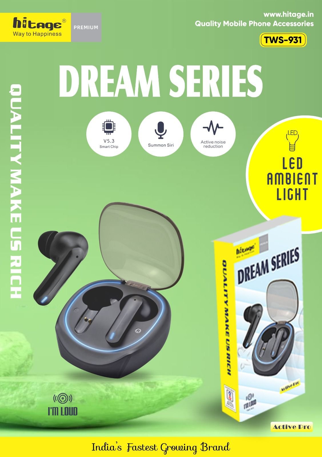 Hitage TWS-931 Dream Series Earbuds